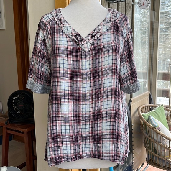 Sundance | Tops | Sundance Catalog Double Cloth Plaid Shirt | Poshmark